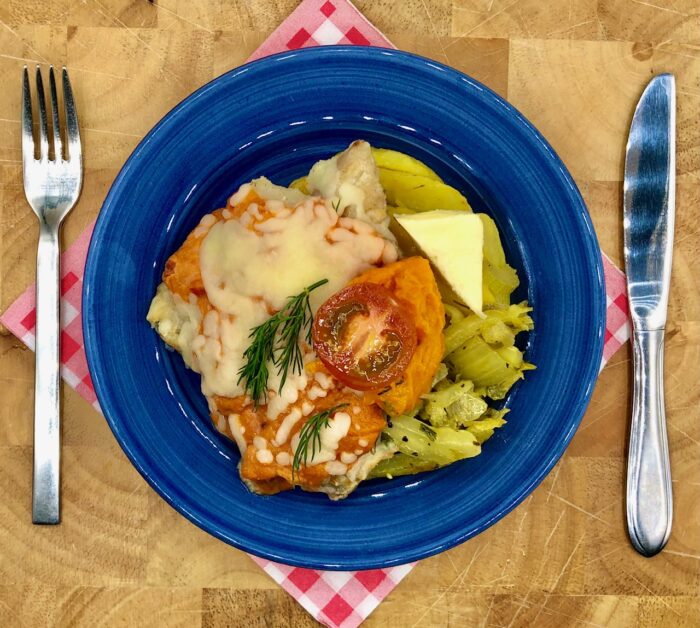 Roodbaarsfilet uit de oven met geroosterde wortel & peterselie kriel ...