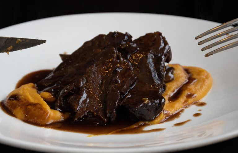 Rundersukade met sperzieboontjes en puree van zoete aardappel - Oma Jet ...